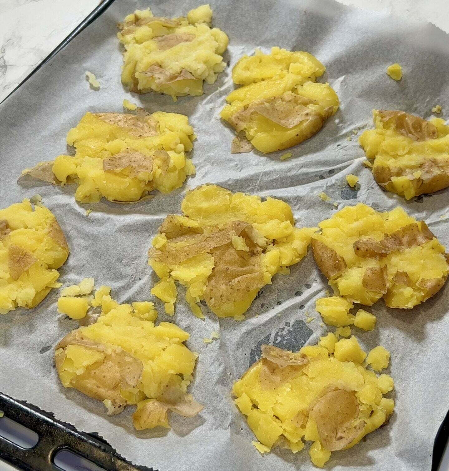 Crispy Smashed Potatoes Recipe – Garlic-Chili Butter & Parmesan | Dr. Vegan