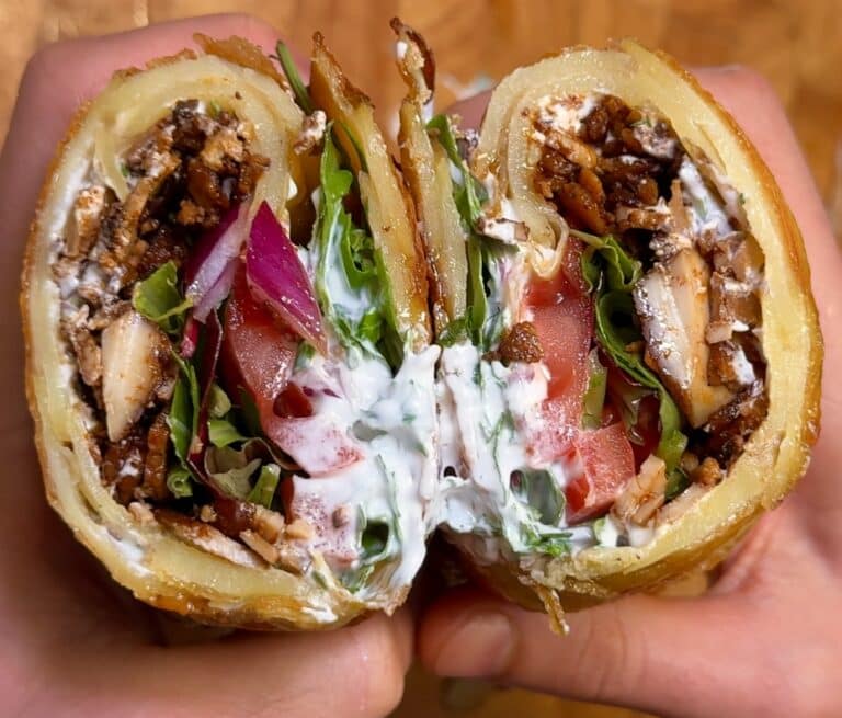 Easy Potato Wrap With Smoky Tofu & Yogurt Sauce | Dr. Vegan