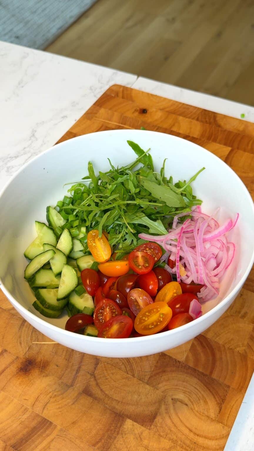 Crispy Dumpling Salad (Vegan) With Spicy Soy Dressing