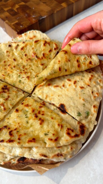 Potato Flatbread (No Yeast) | Soft Vegan Skillet Bread In 30 Minutes